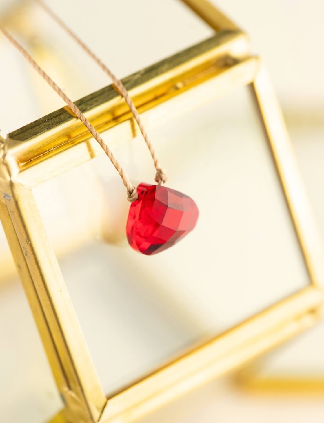 Crimson Red Crystal Soul Shine Necklace for Strength – SoulKu